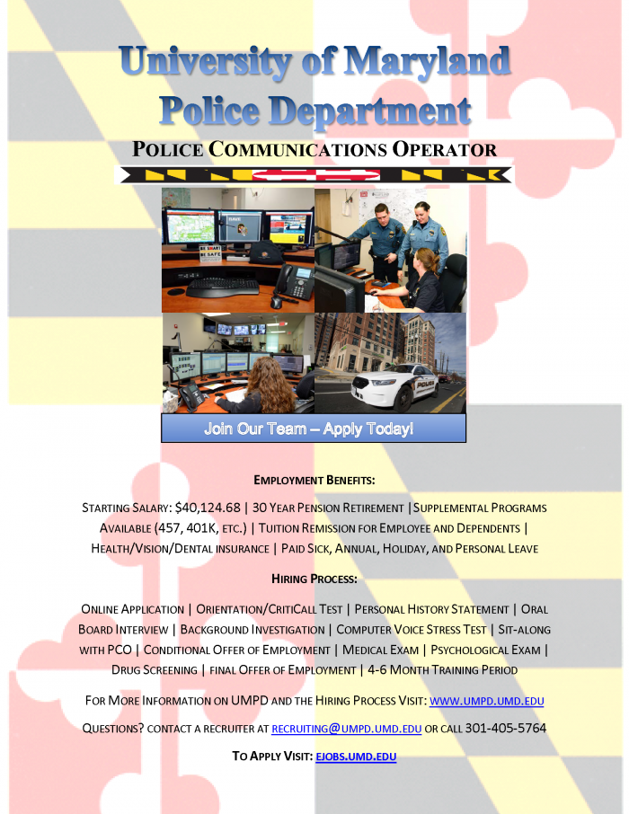 Information on Police Communications Operator Position | UMPD News